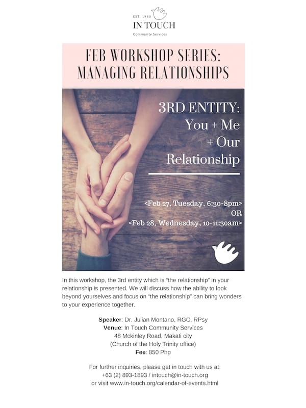 3rd Entity: You + Me + Our Relationship | ClickTheCity Events