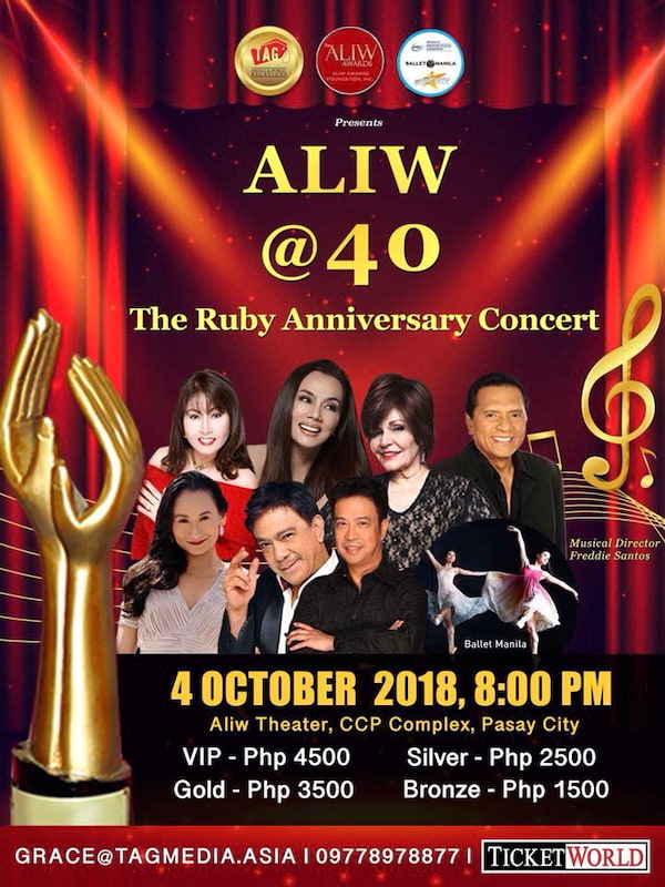 Aliw @ 40: The Rubi Anniversary Concert | ClickTheCity Events