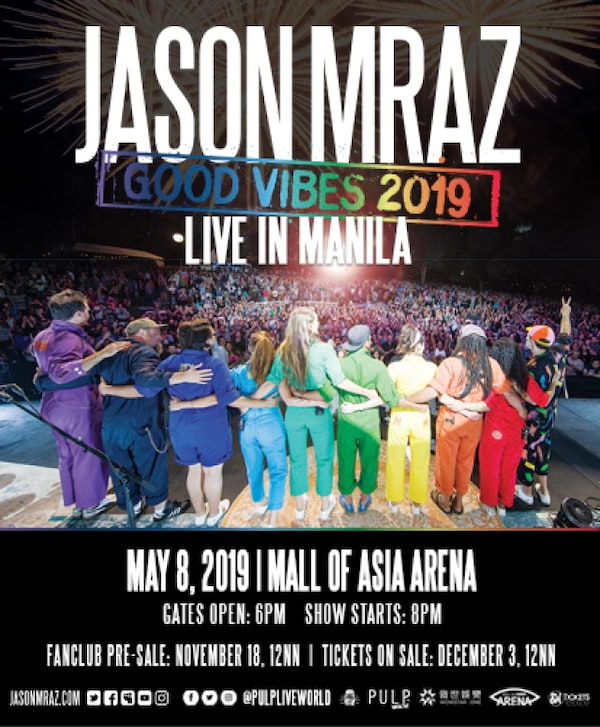 Jason Mraz - Good Vibes 2019 Live in Manila | ClickTheCity Events