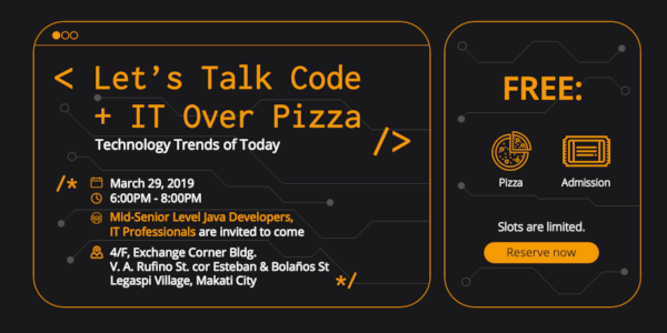 Let's Talk Code + IT over Pizza | ClickTheCity Events