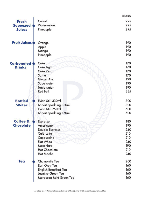 Port Bar Menu | ClickTheCity Food & Drink