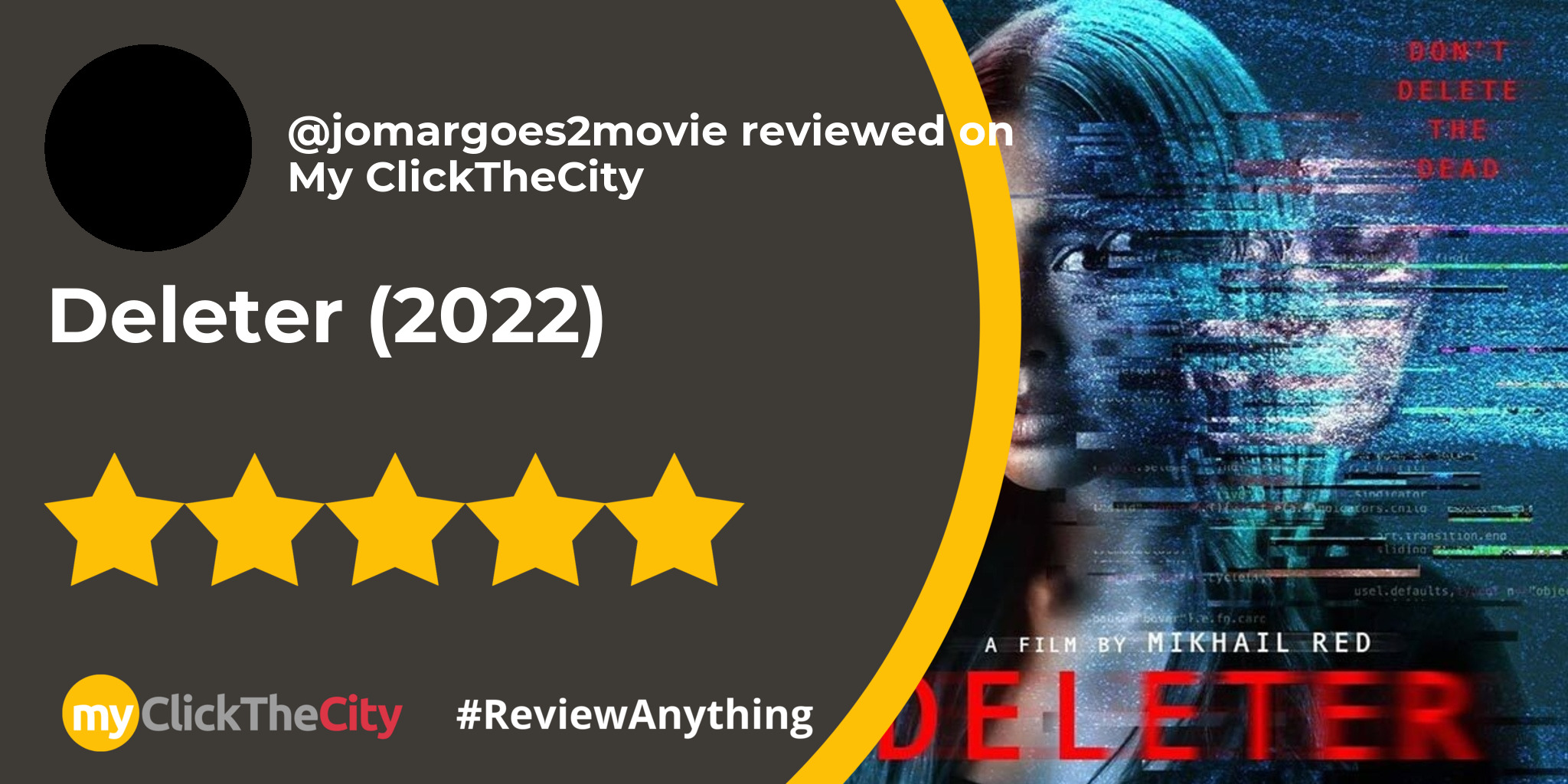 Jomar's review | Deleter (2022) | My ClickTheCity