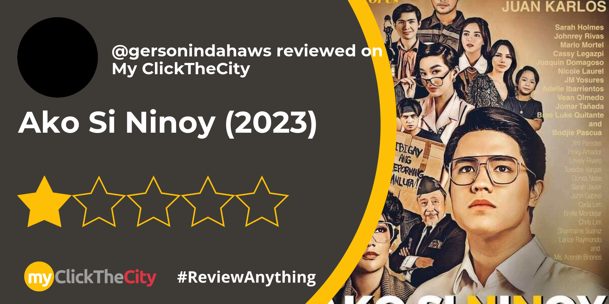 Gerson Espacio's review | Ako Si Ninoy (2023) | My ClickTheCity