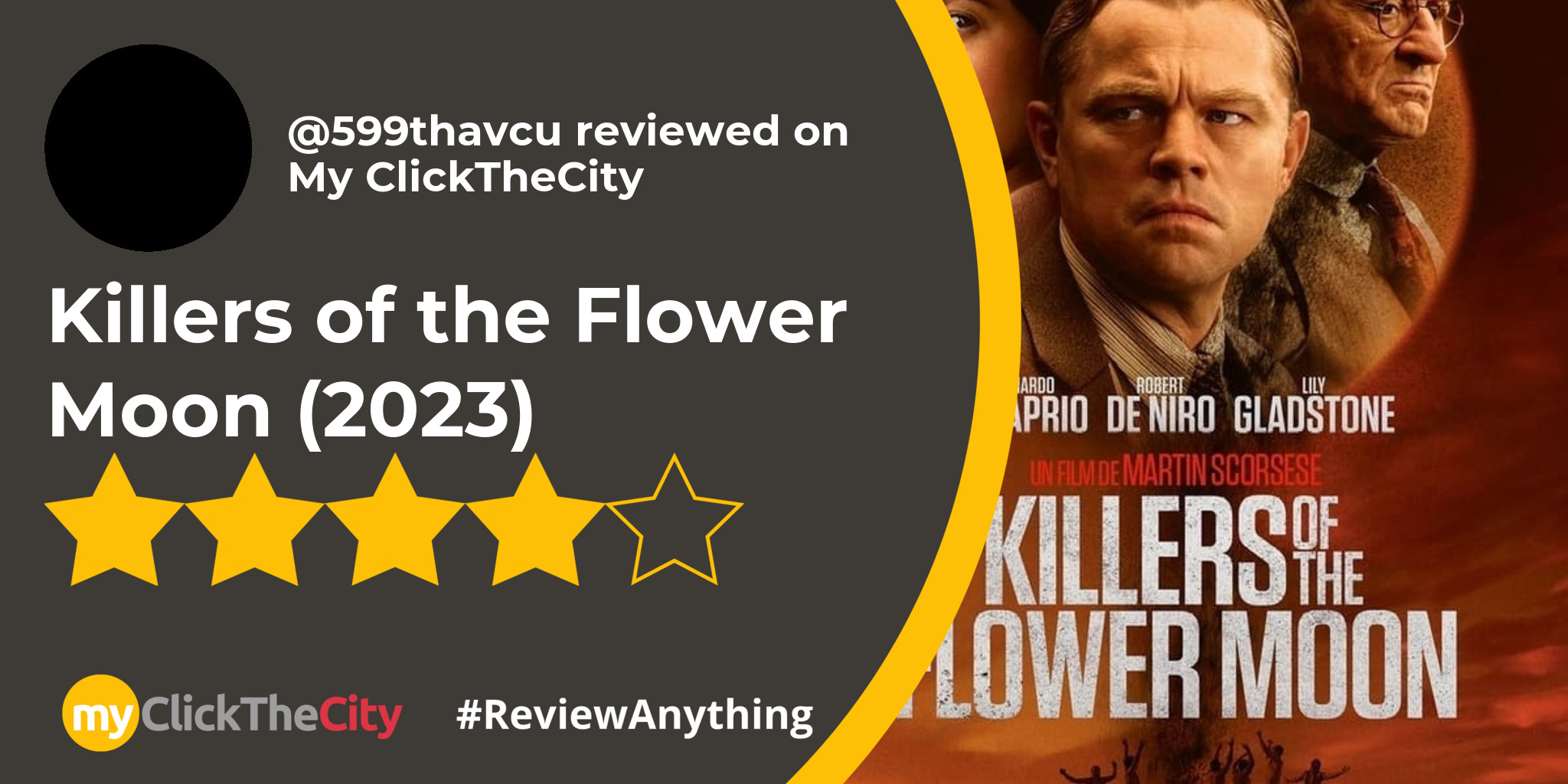 DANTE CRUZ's review | Killers of the Flower Moon (2023) | My ClickTheCity