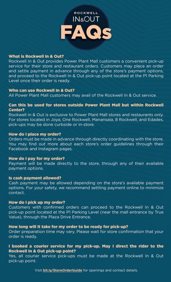 Rockwell Introduces Pick-Up Service 'Rockwell In & Out' - ClickTheCity