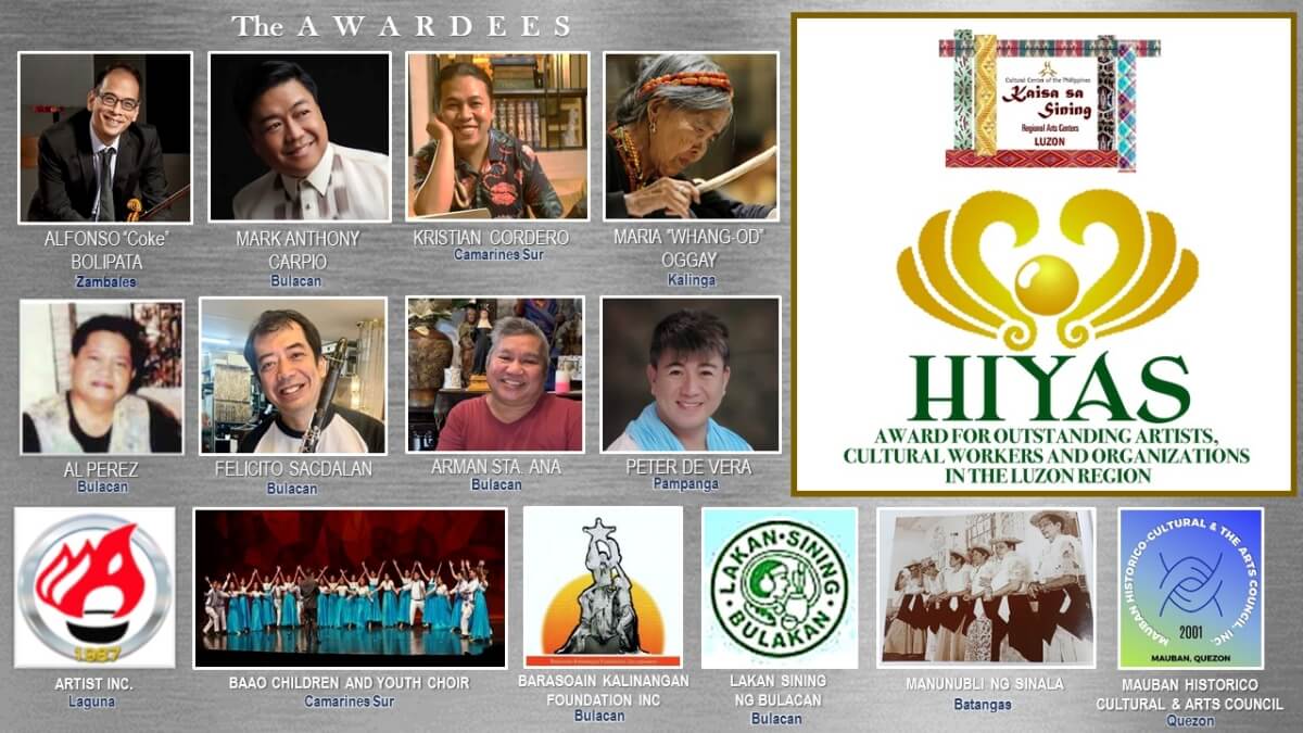 The CCP Kaisa Sa Sining Luzon Network Reveals 1st Hiyas Award ...
