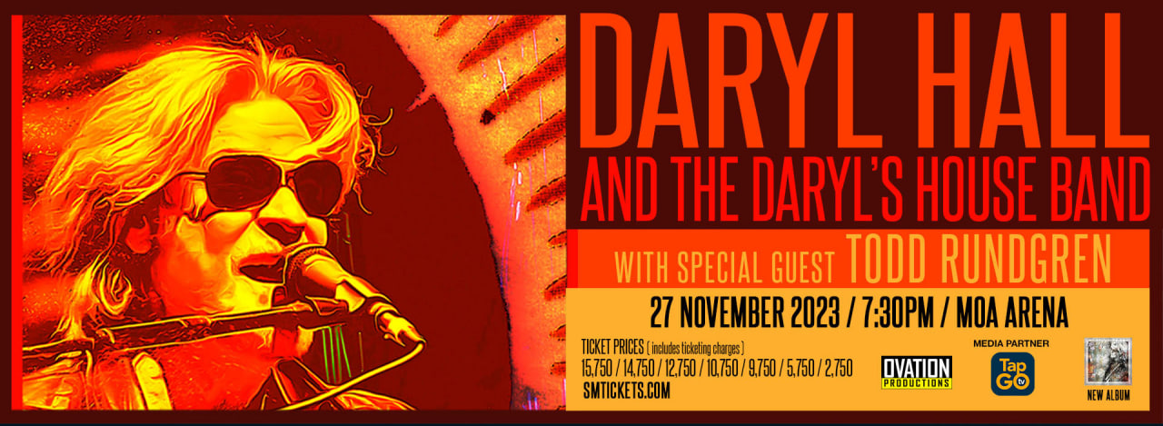 Daryl Hall To Hold PH Concert This November 2023 with Special Guest ...