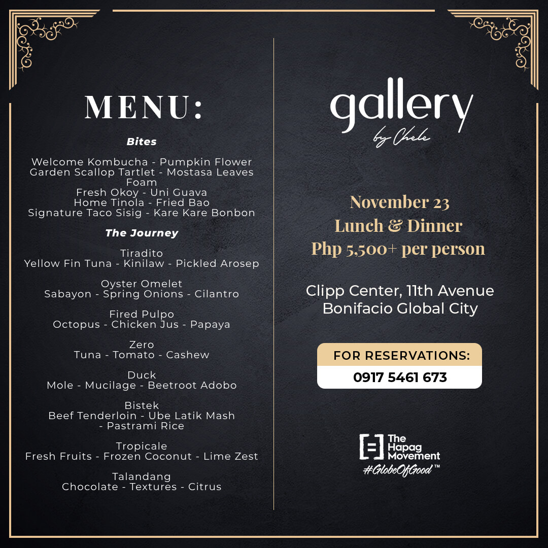 BGC's premier restos join Gourmet Giving Series to support the Hapag ...