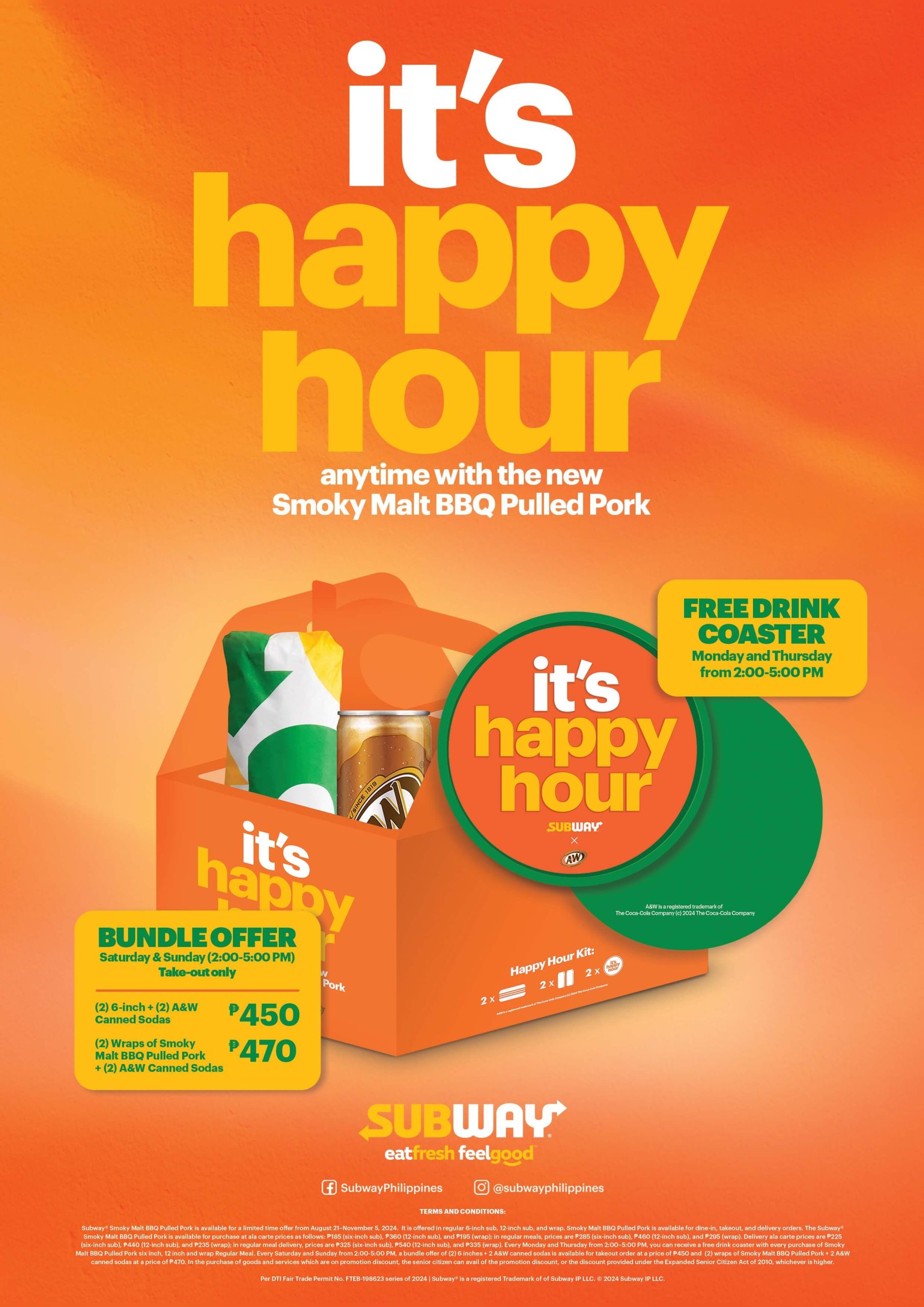 Subway®’s new Smoky Malt BBQ Pulled Pork is your newest happy hour ...